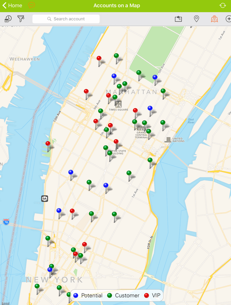 Display potential customers to your sales reps on their Pepperi map ...
